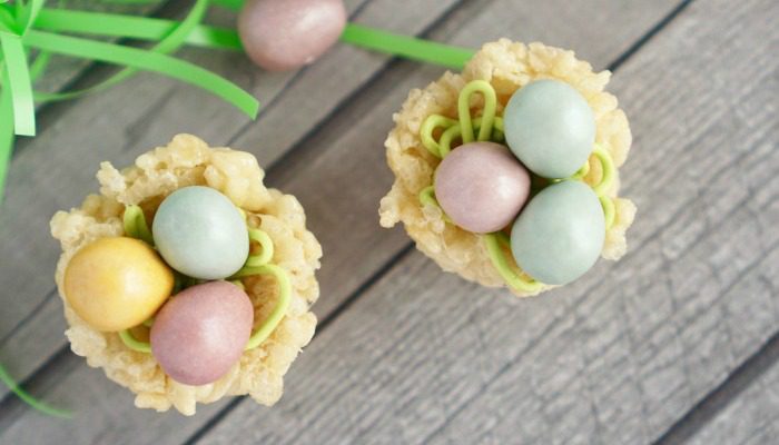 Easter Birds Nest Rice Krispie Treats Recipe! - LemonPeony