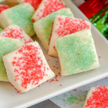 Mini Christmas Sugar Cookie Bites! - LemonPeony