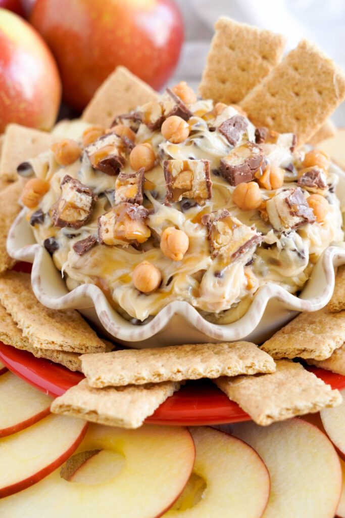 The Best Snickers Caramel Apple Dip Recipe - LemonPeony